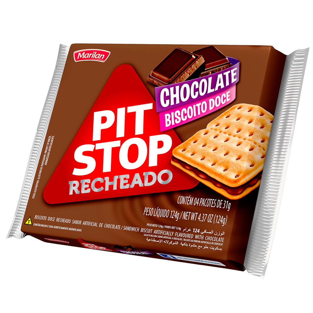 Bisc.Marilan 124g Pit Stop Rec.Choco - Bistek Supermercados - Bistek ...