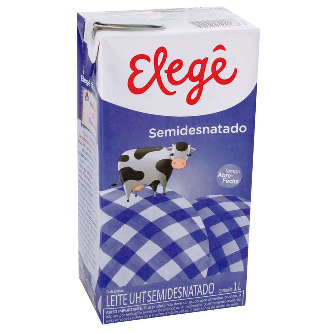 [Leite Longa Vida Elegê 1 Litro Semidesnatado] - Bistek Supermercados ...