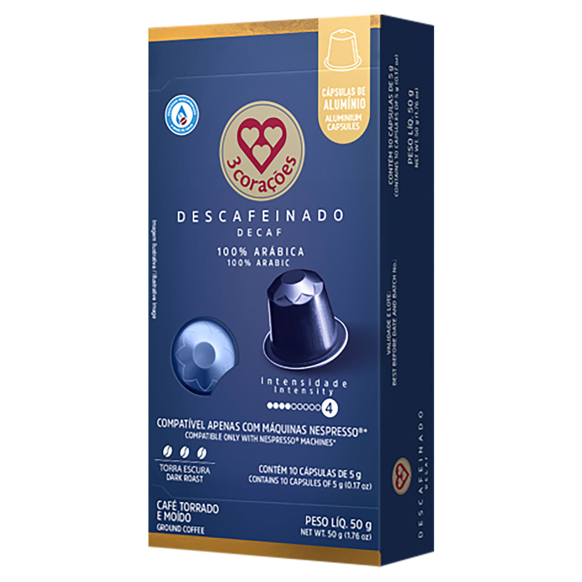 [Cafe Caps.3 Coracoes 50g Descafeinado] - Bistek Supermercados - Bistek ...