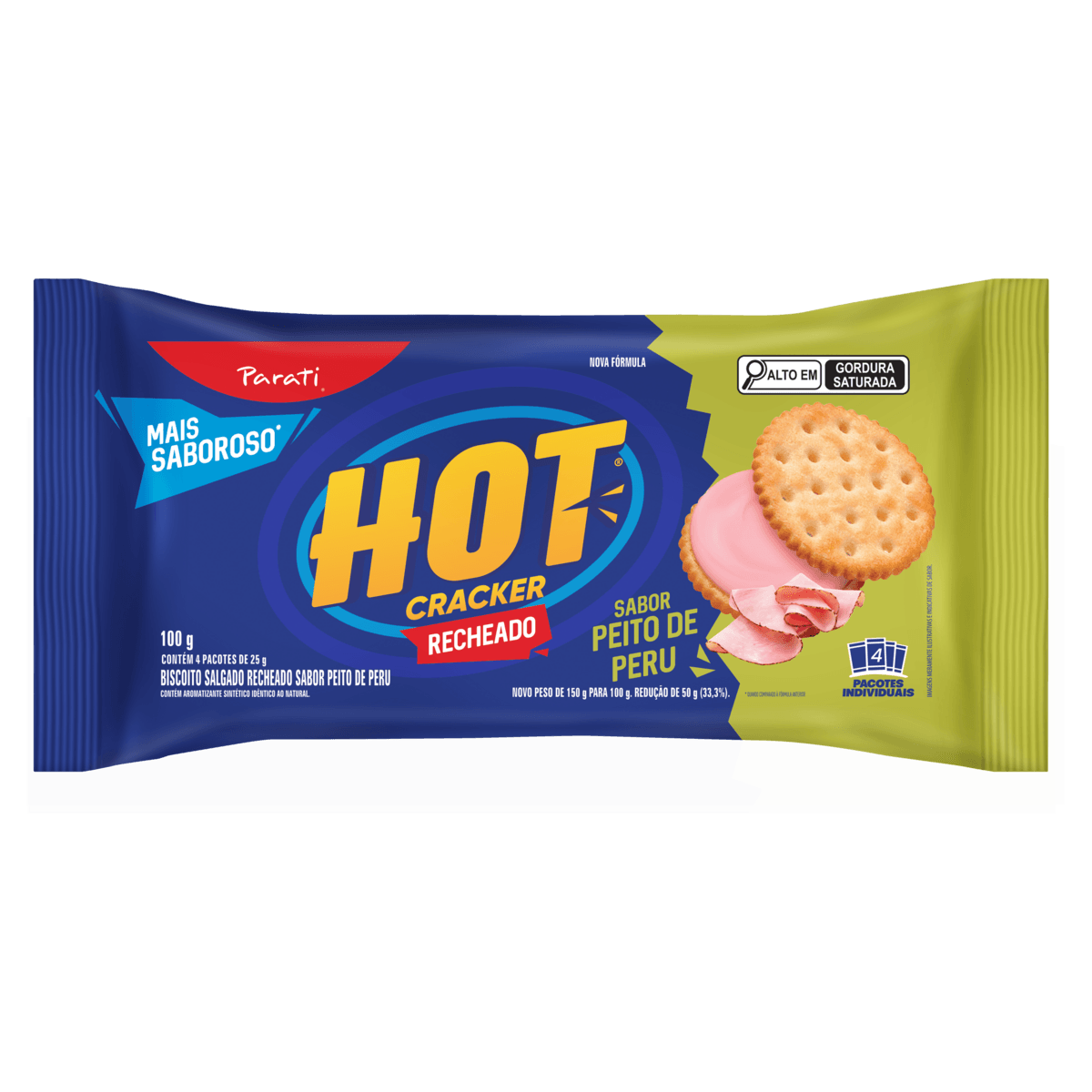 [Pack Biscoito Recheio Peito De Peru Hot Cracker Pacote 100g] - Bistek ...
